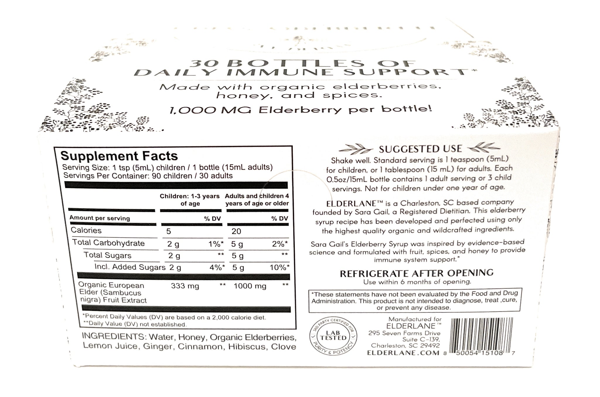 Elderberry Syrup Single Serve Glass Bottles - 30 Pack – Elderlane®