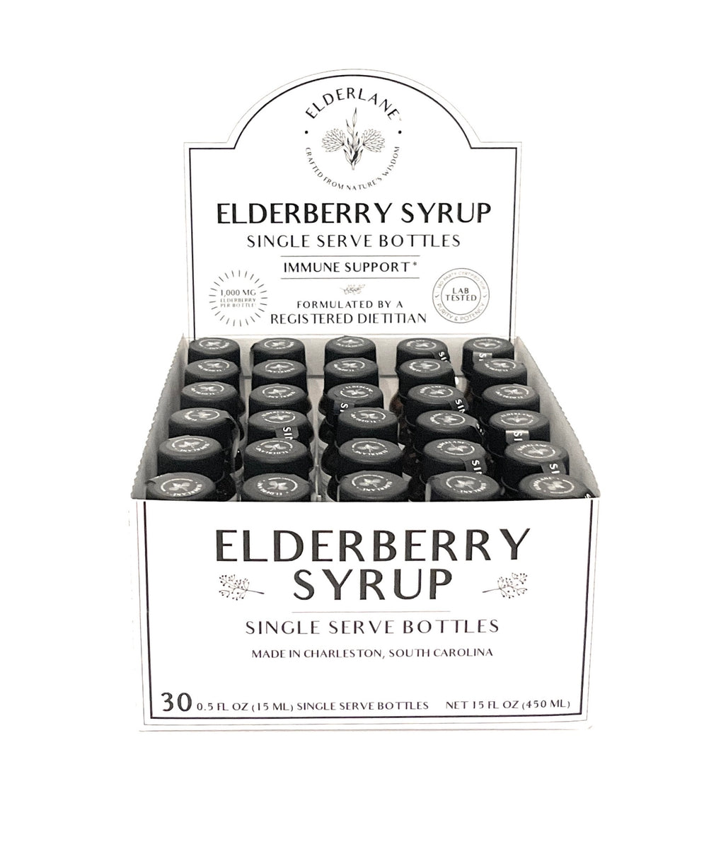 Elderberry Syrup Single Serve Glass Bottles - 30 Pack – Elderlane®